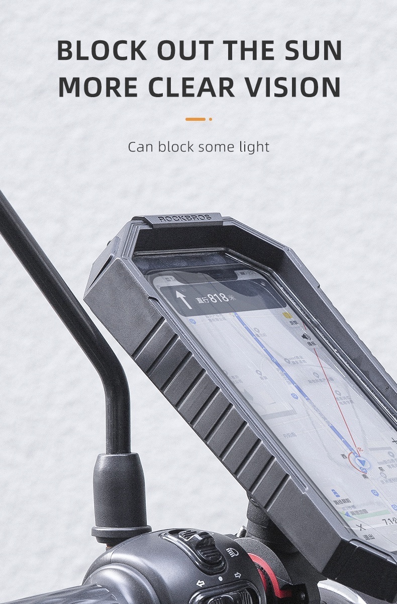 【MY Delivery】ROCKBROS Motorcycle Phone Holder Waterproof Phone Case ...