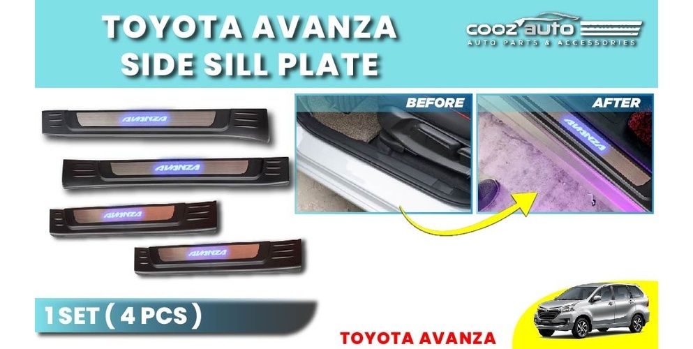 Toyota Avanza 2012 - 2018 LED Door Side Sill Step Plates | Shopee Malaysia