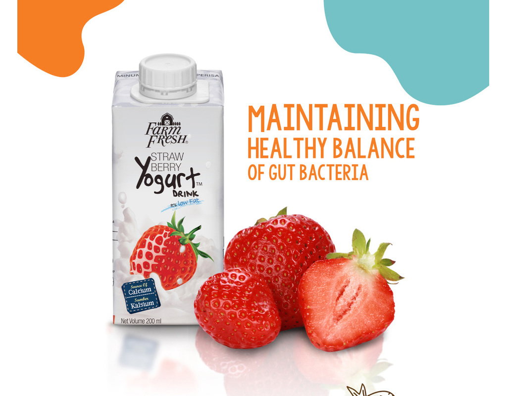 Farm Fresh UHT Yogurt Drink Strawberry 200ml x 24 Packs | Shopee Malaysia