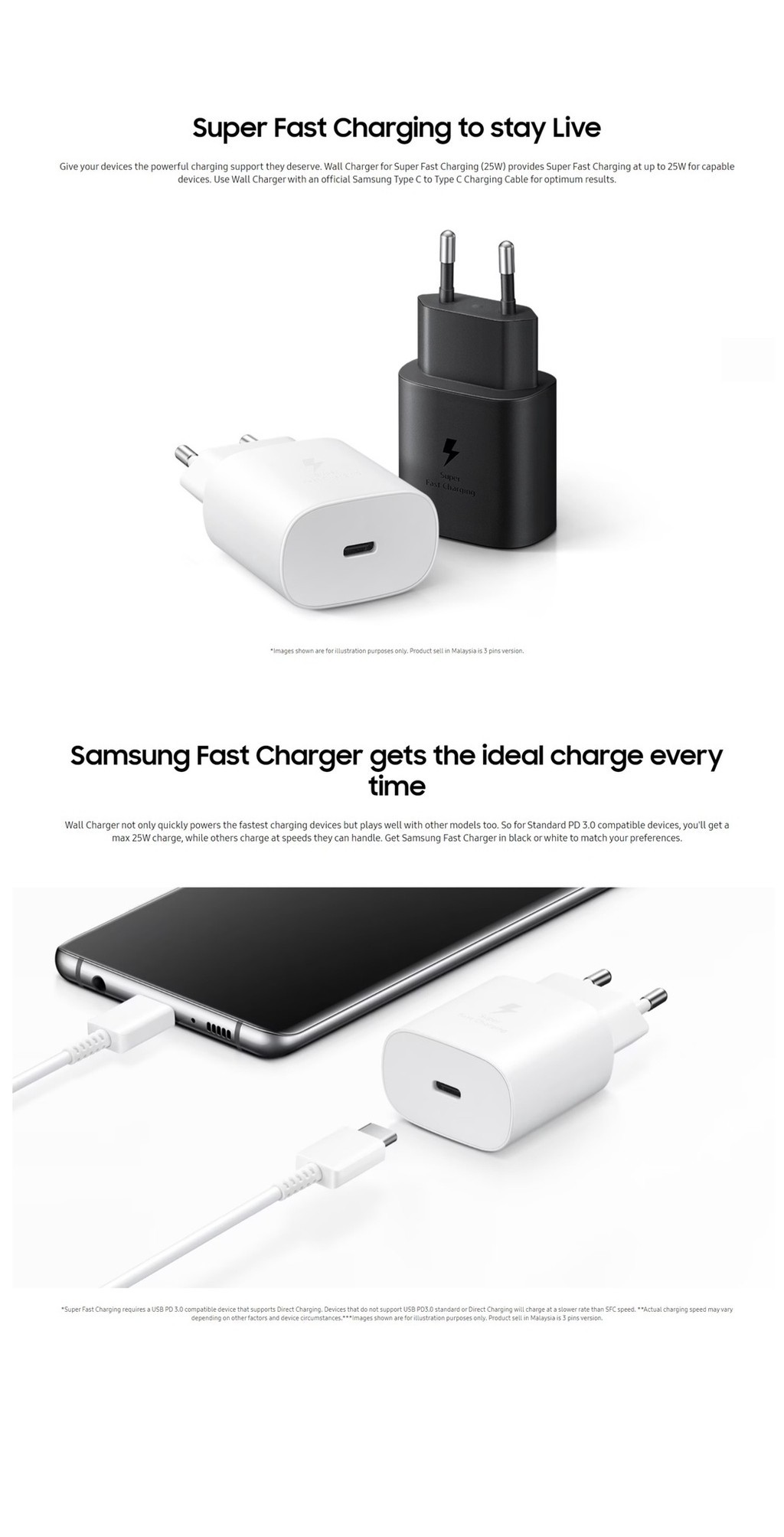 Samsung Super Fast Charge Adapter (25W) | EP-TA800XBEGGB | EP ...