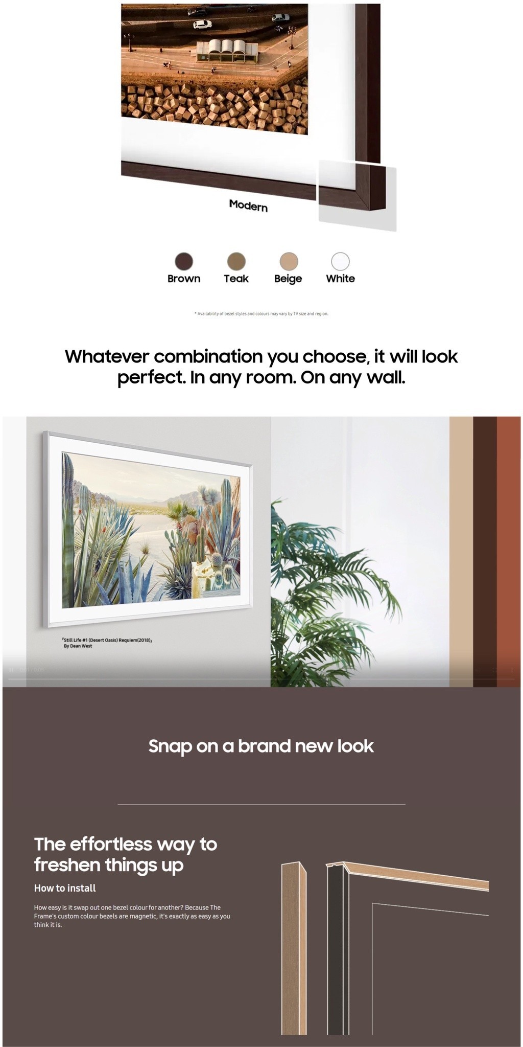 Samsung Customizable White Frame 50" / Customizable frame / Easy ...