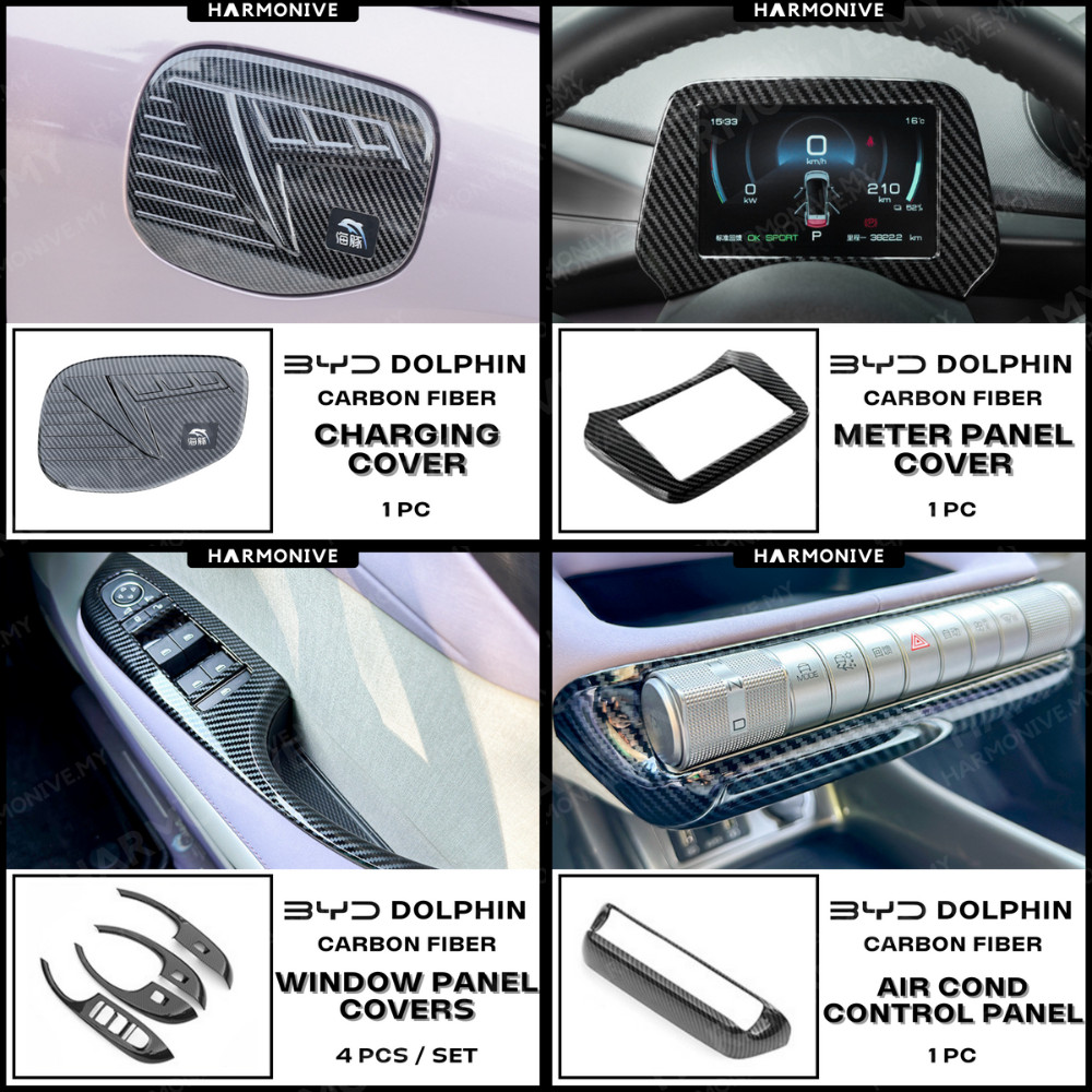 BYD Dolphin Interior Carbon Fiber Side Mirror Door Handle Steering ...