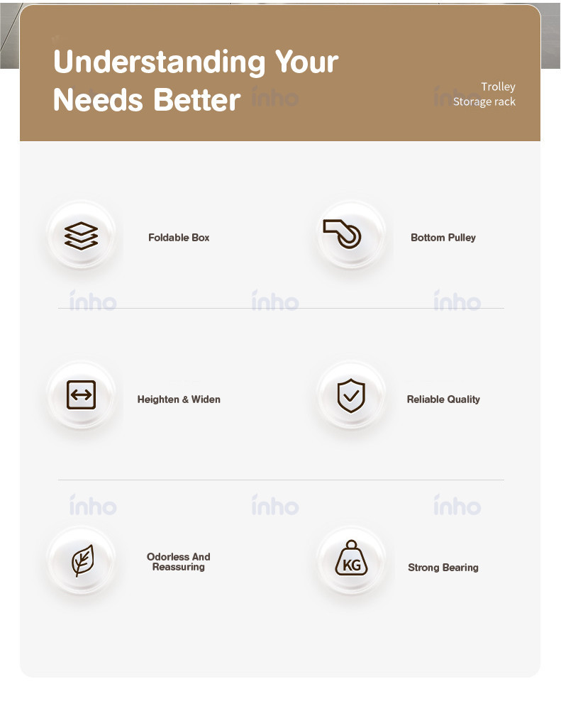 INHO L61/81cm (2-4 Layers) Modern Kitchen Storage Cabinets Versatile ...