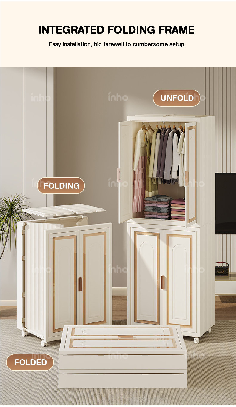 【𝟲𝟬% 𝗢𝗙𝗙𝗘𝗥 𝗖𝗟𝗘𝗔𝗥𝗔𝗡𝗖𝗘】INHO L58/70cm Moveable Folding Kids Adult Wardrobe ...