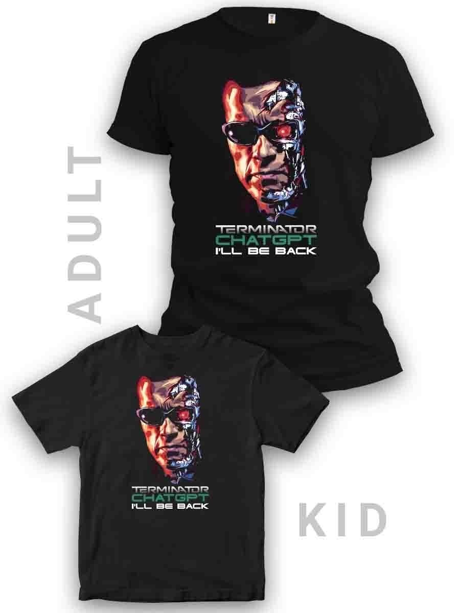 Terminator Tshirt Arnold Schwarzenegger Ai Chatgpt Boy Baju Fashion ...