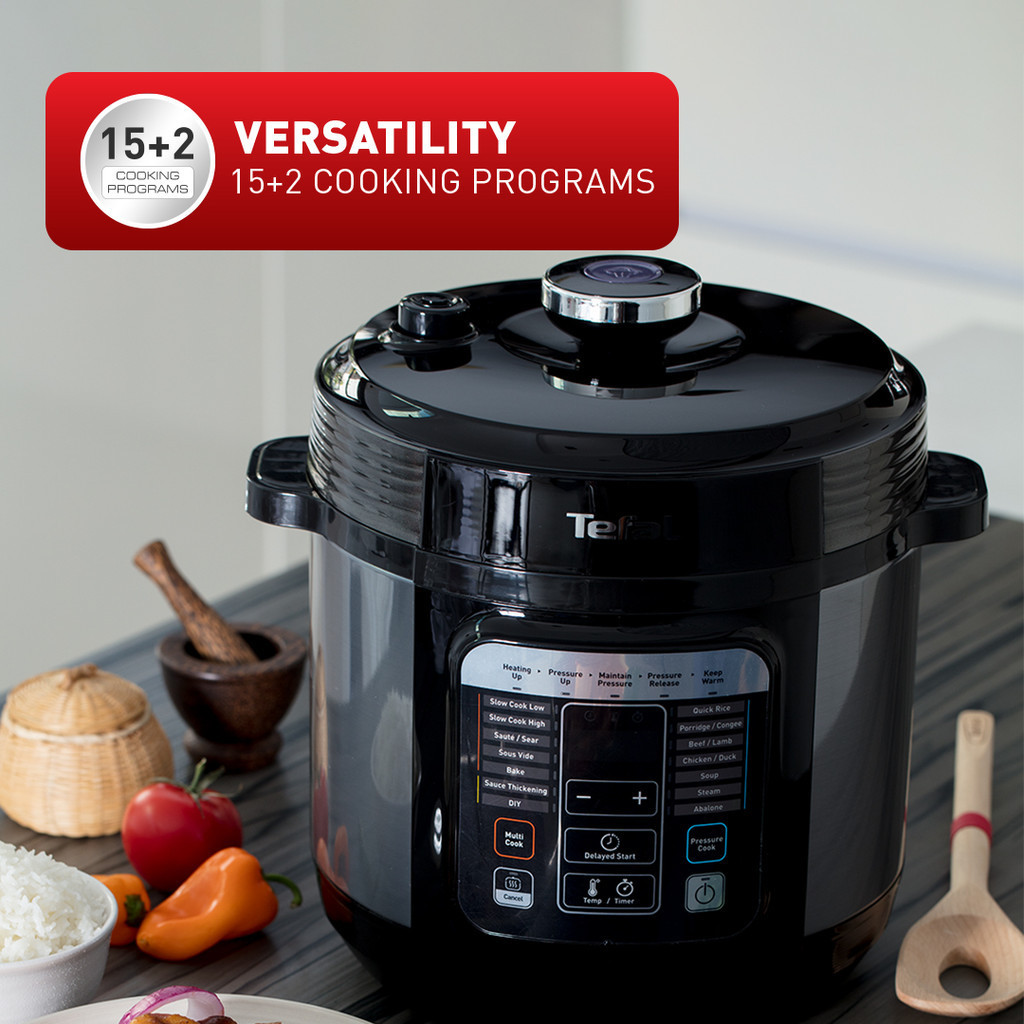 Tefal Home Chef Smart Multicooker (6L) [Free SS Inner Pot] CY601 ...