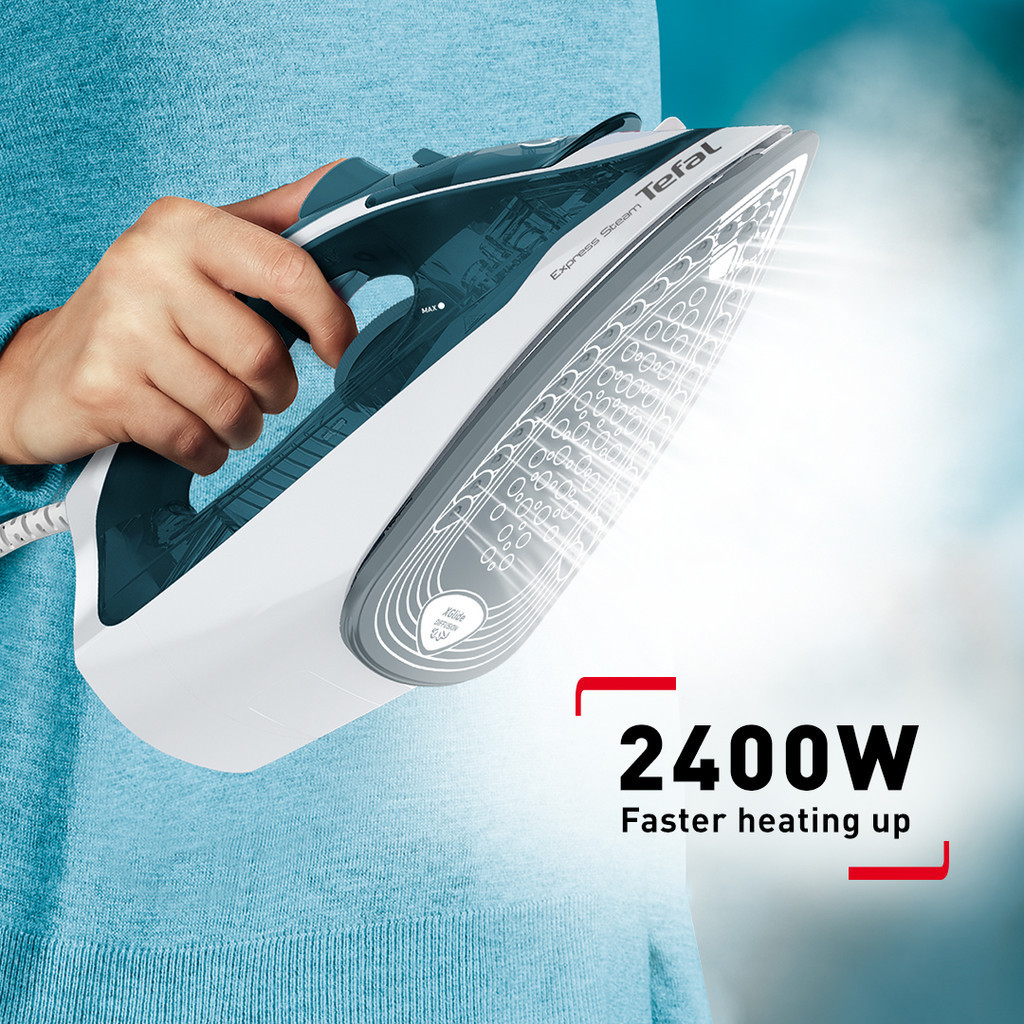 Tefal Express Steam FV2831 Steam Iron (2400W, 40/210g/min steam output ...