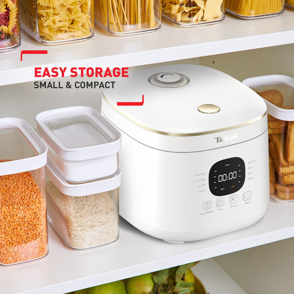 Tefal Rice Mate Mini Fuzzy Logic Rice Cooker 0.7L (RK5151) | Shopee ...