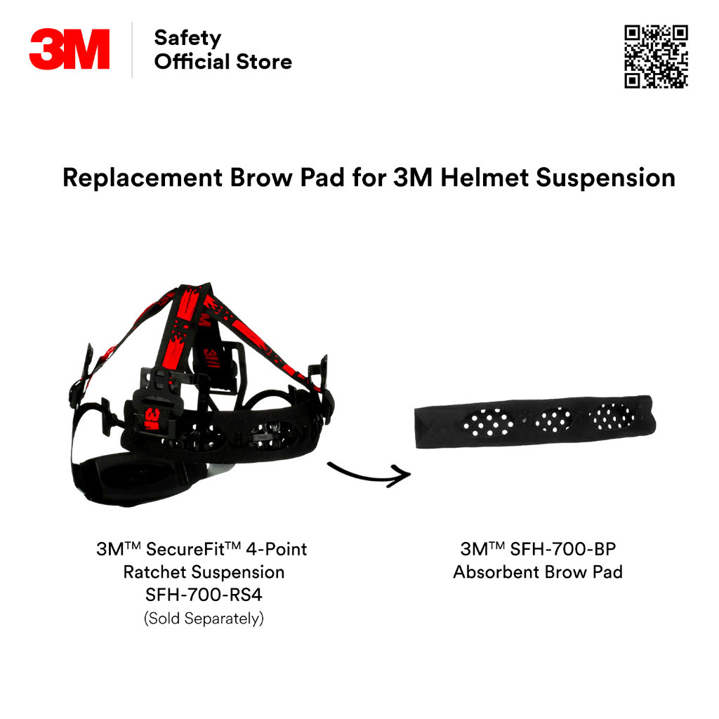 3M™ SFH-700-BP SecureFit Helmet Brow Pad Replacement/ For H-700-SFR-UV ...