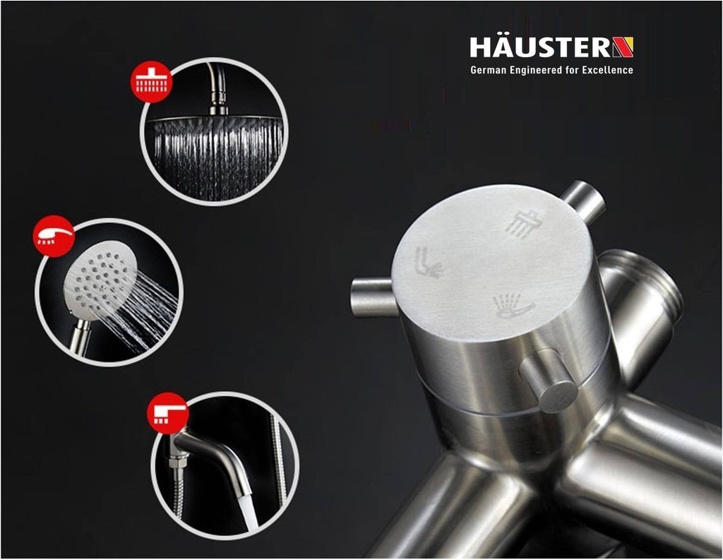 HAUSTERN BEETHOVA 9" KASKA 10" TAZEL 12" High Water Pressure 3 Way ...