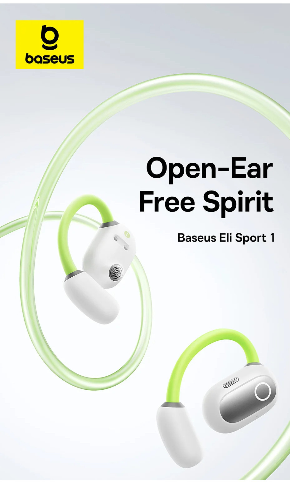 Baseus Eli Sport 1 Open-Ear TWS Earbuds Wireless 5.3 Bluetooth ...