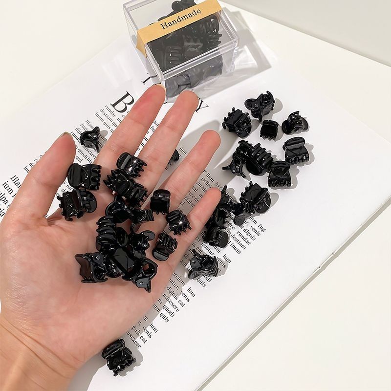 Korean Style Black Mini Hair Clip for Women with Side Bangs | Shopee ...
