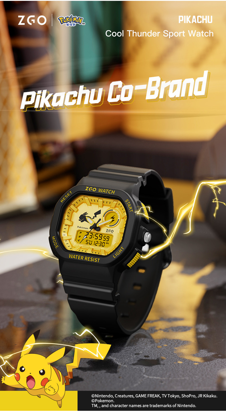 ZGO Pokémon Watch Student Children Electronic Watch Boys Girls Fashion ...