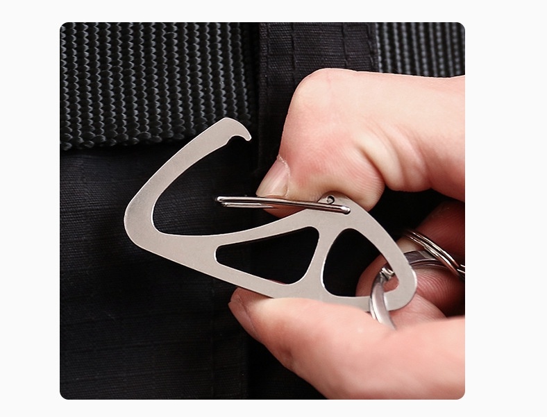 Puzzle Clasp Hook Stainless Steel Paracord Spring Quickdraw Carabiner ...