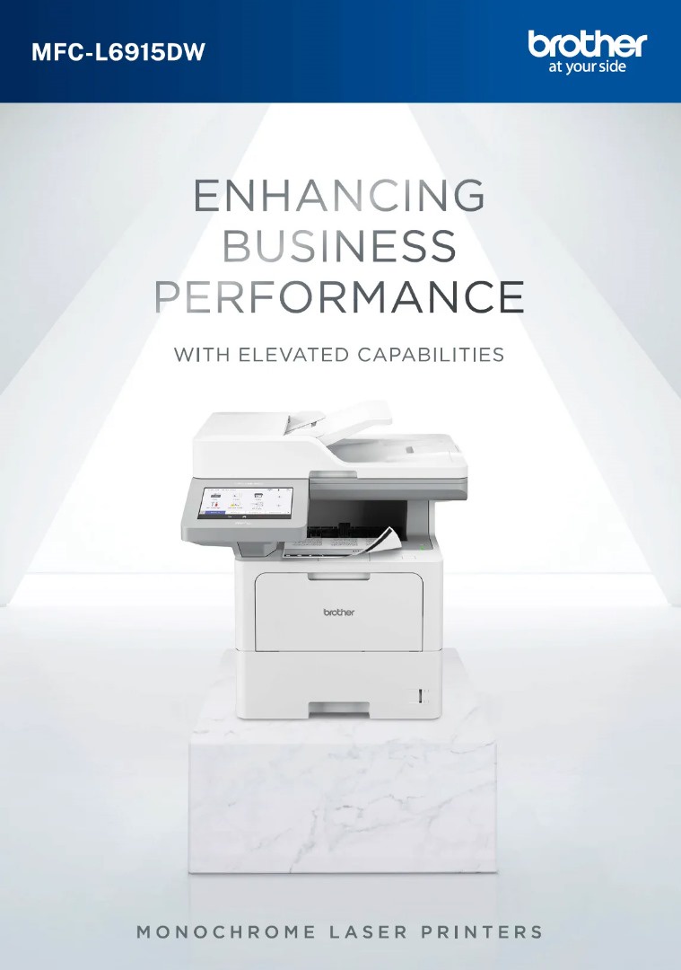 Brother MFC-L6915DW B&W 50PPM 2 Side Security Laser Printer Auto Duplex ...