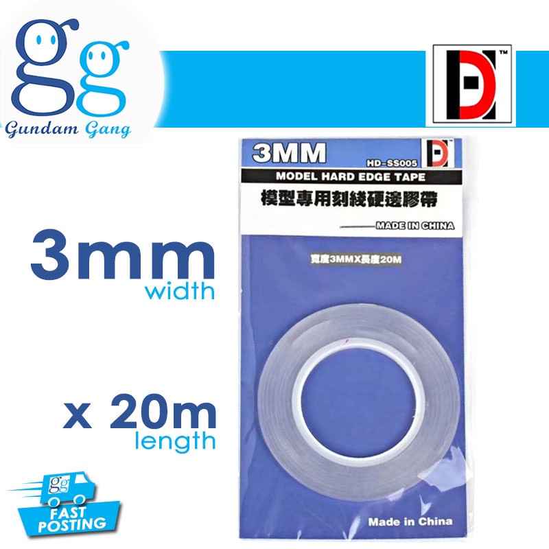 HD Hard Edge Tape 3mm 6mm Panel Line Transparent [Gundam Gang] | Shopee ...