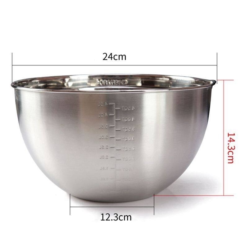 [CHEFMADE.os] SS304 Stainless Steel Mixing Bowl Kitchen Salad Bowls ...
