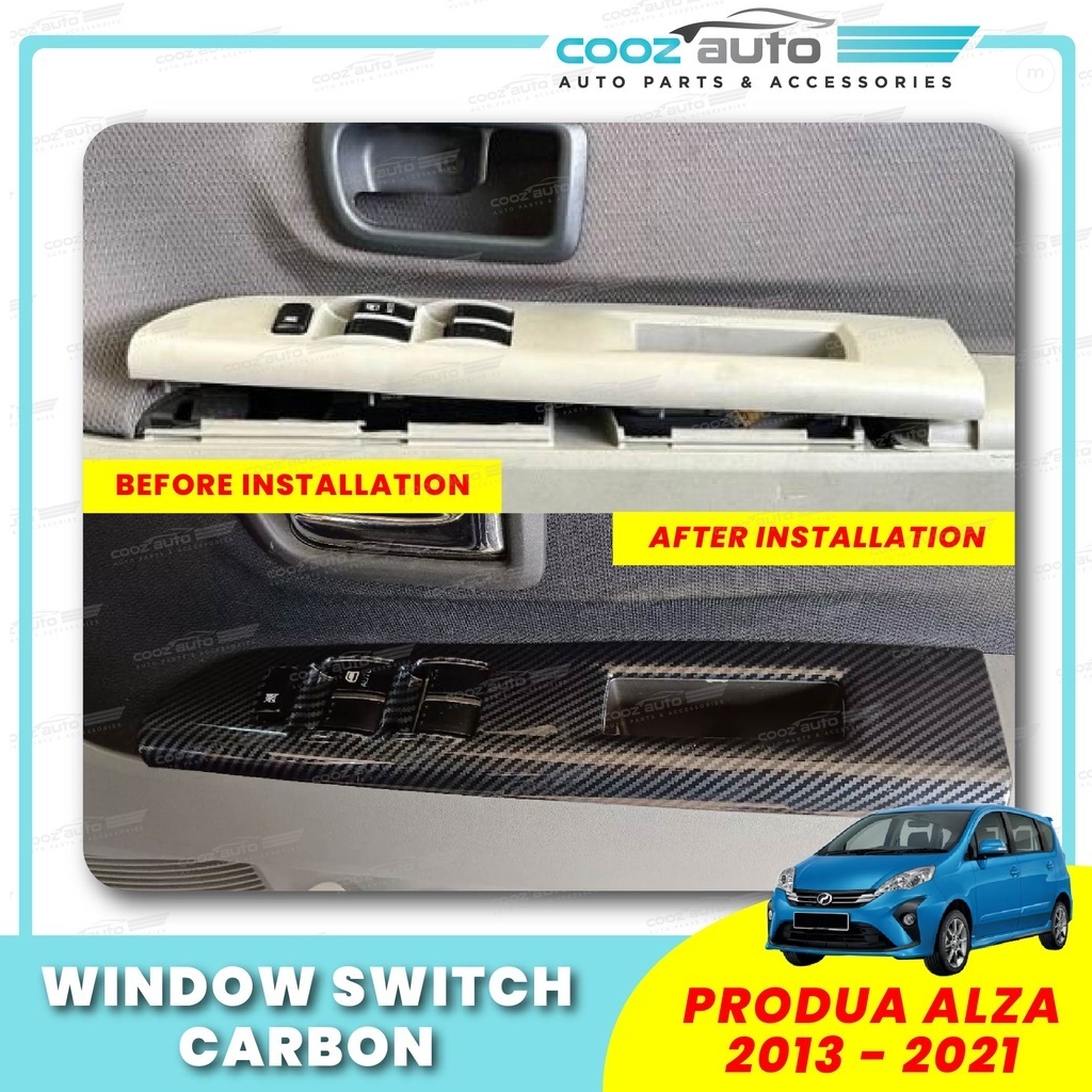 Perodua Alza 2009 - 2021 Car Window Switch Panel Frame Cover Garnish ...