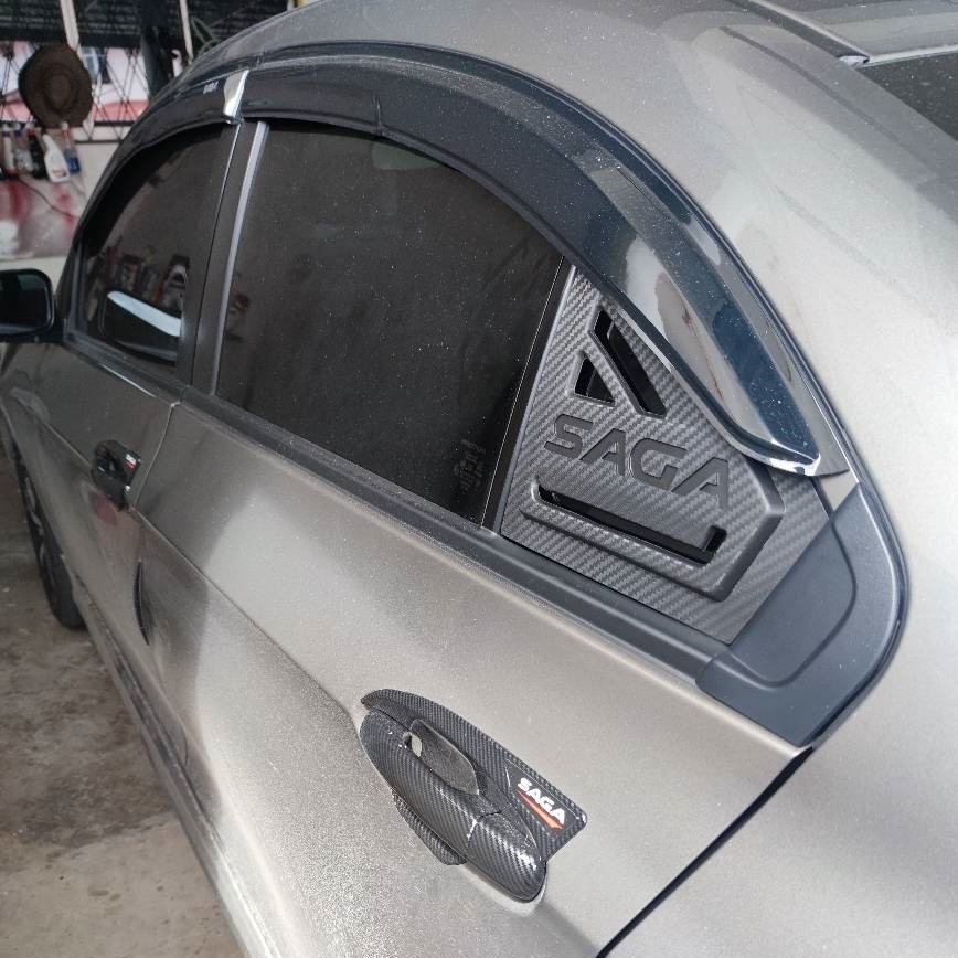 Proton Saga VVT MC1 MC2 2016 - 2025 Carbon Matte Black Rear Side Window ...