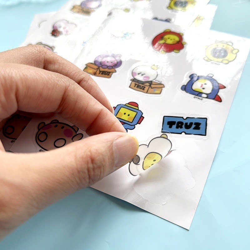 Kpop TREASURE TRUZ Sticker Cartoon Transparent PVC Waterproof Sticker ...