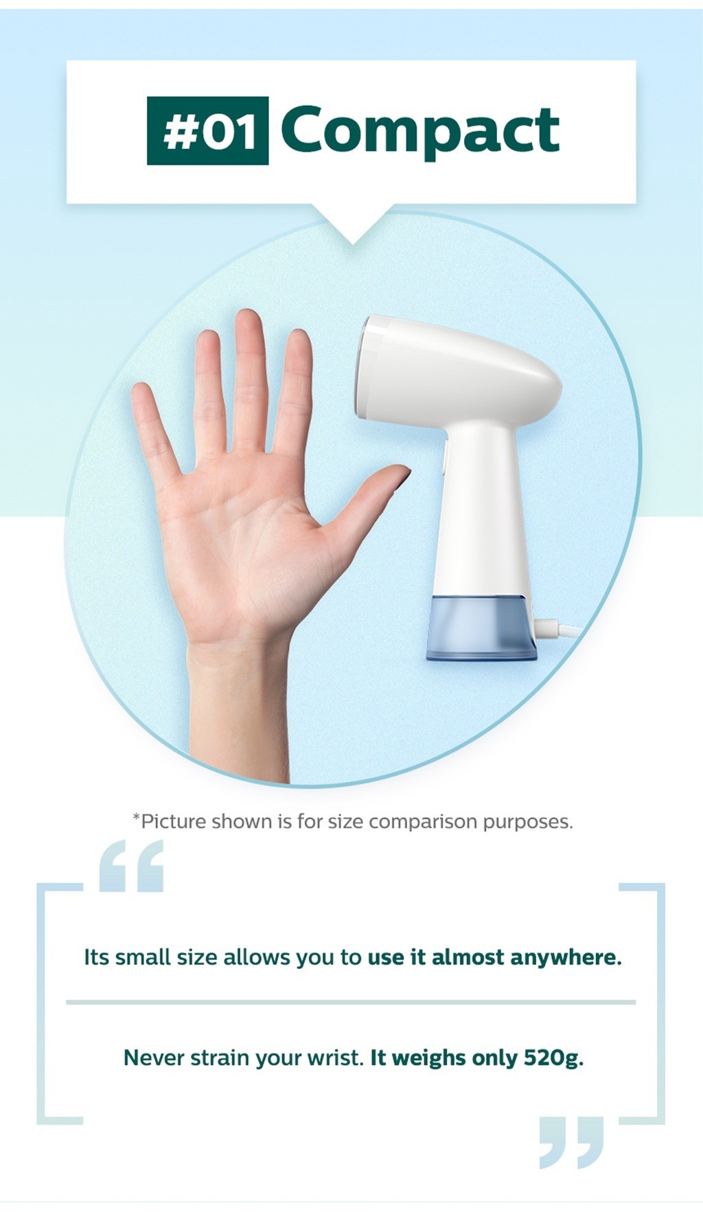 Philips Handheld Garment Steamer STH1000/STH1000/16 | Shopee Malaysia