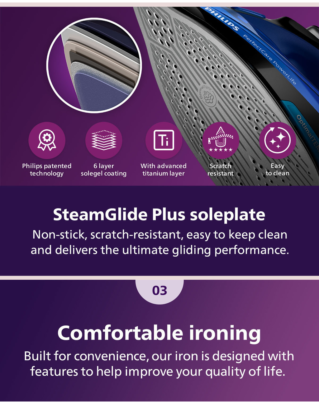 Philips Perfect Care Steam Iron GC3920/GC3920/26 | Shopee Malaysia