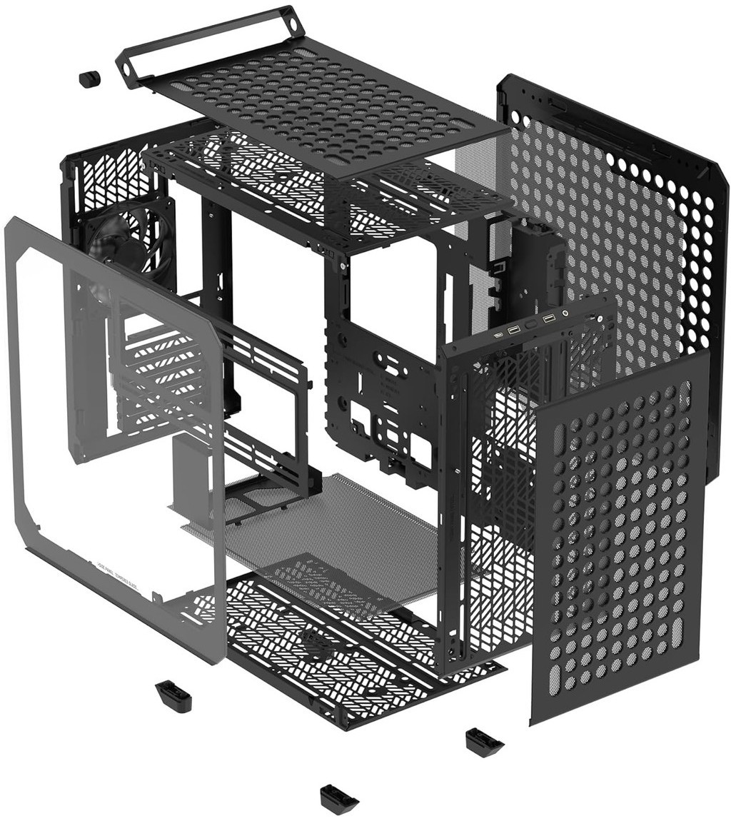 Cooler Master QUBE 500 Mid Tower ATX Case - Black / White # Q500-KGNN ...