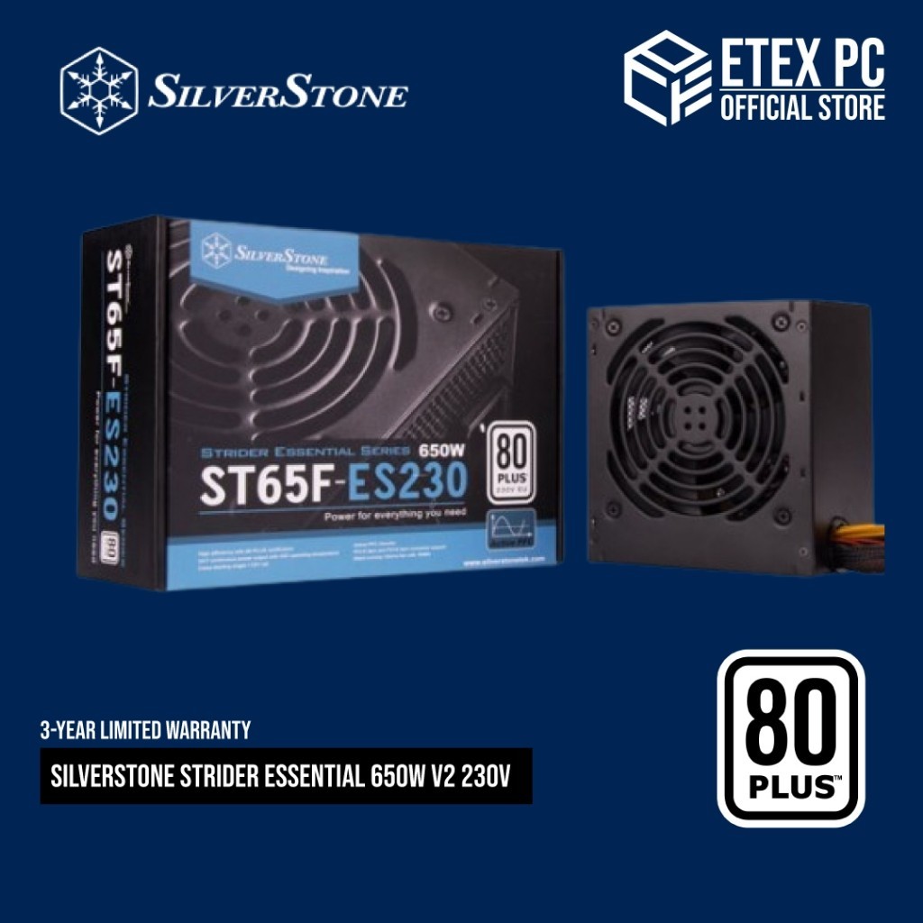 SilverStone 650W ST65F-ES230 Strider Essential 80+ Power Supply # SST ...
