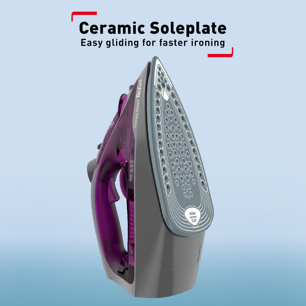 Tefal Express Steam FV2843 Steam Iron (2600W, 45/210g/min steam output ...