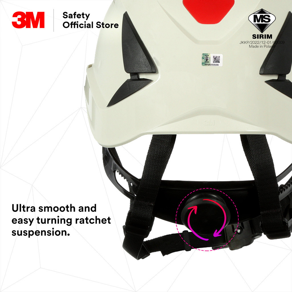3M™ DOSH SIRIM SecureFit X5000VE-CE Series Vented Safety Helmet ...