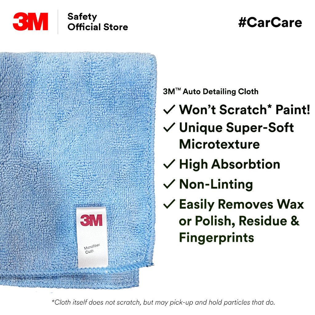 3M™ Auto Detailing Cloth/ Won't Scratch Paints/ Car Cleaning Microfiber ...