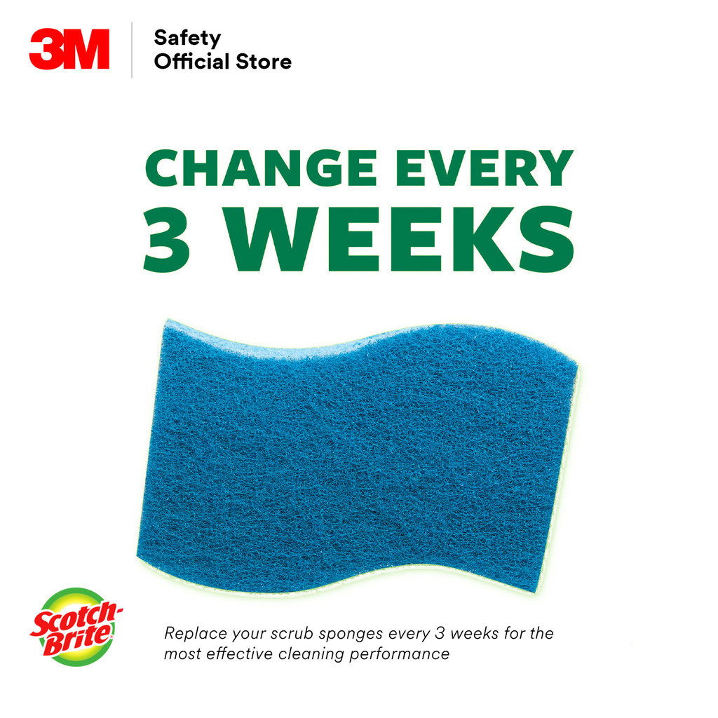 3M™ Scotch-Brite Non Scratch Scrub Sponge 521/ Zero Scratch Sponge ...