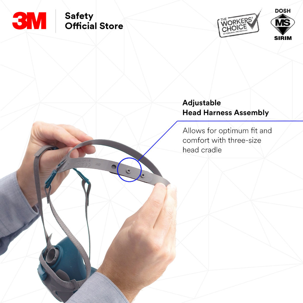 3M™ 6500QL Series Premium Reusable Respirator - 6501QL S/6502QL M ...