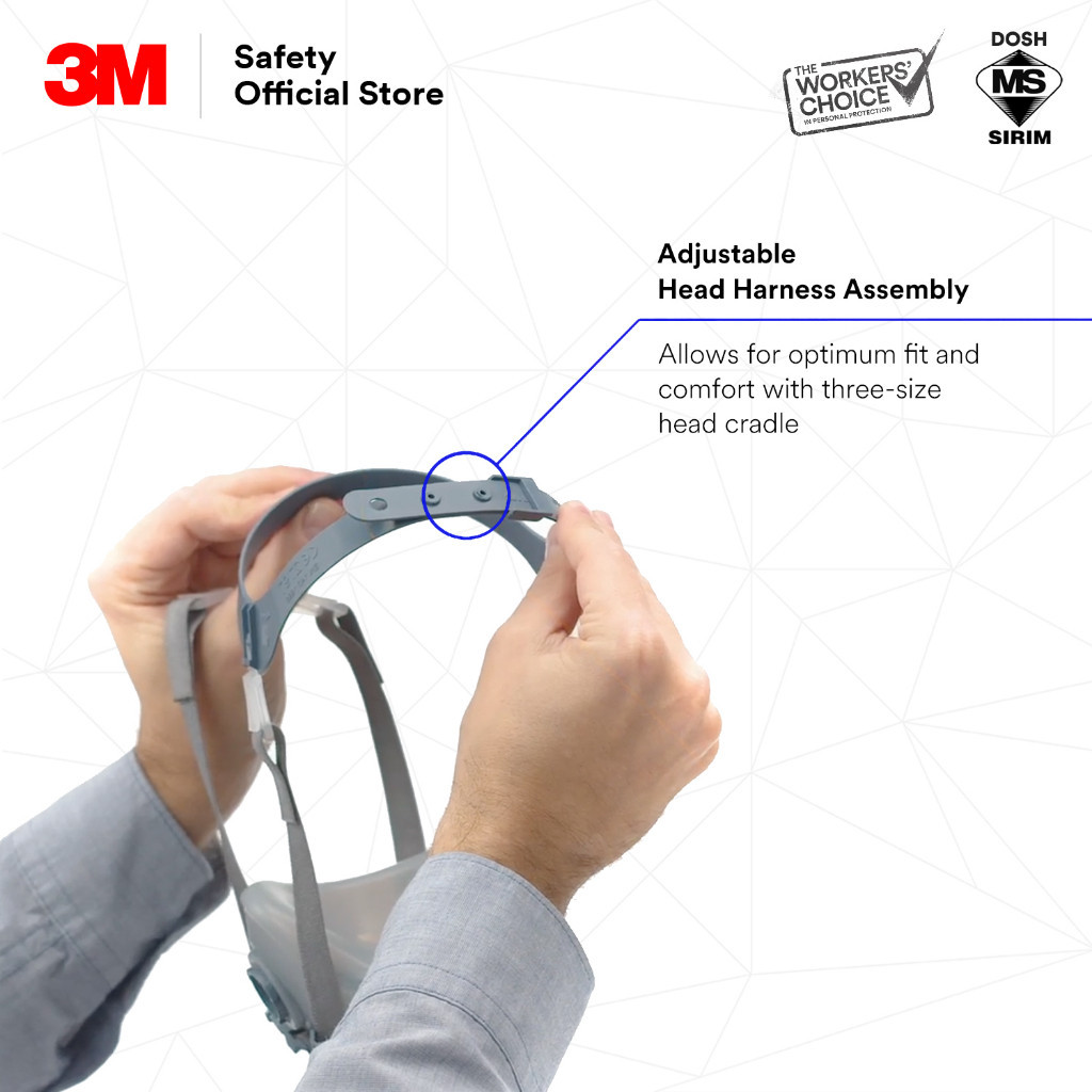 3M™ 7500 Series Premium Reusable Respirator/ 7501 (S), 7502 (M), 7503 ...