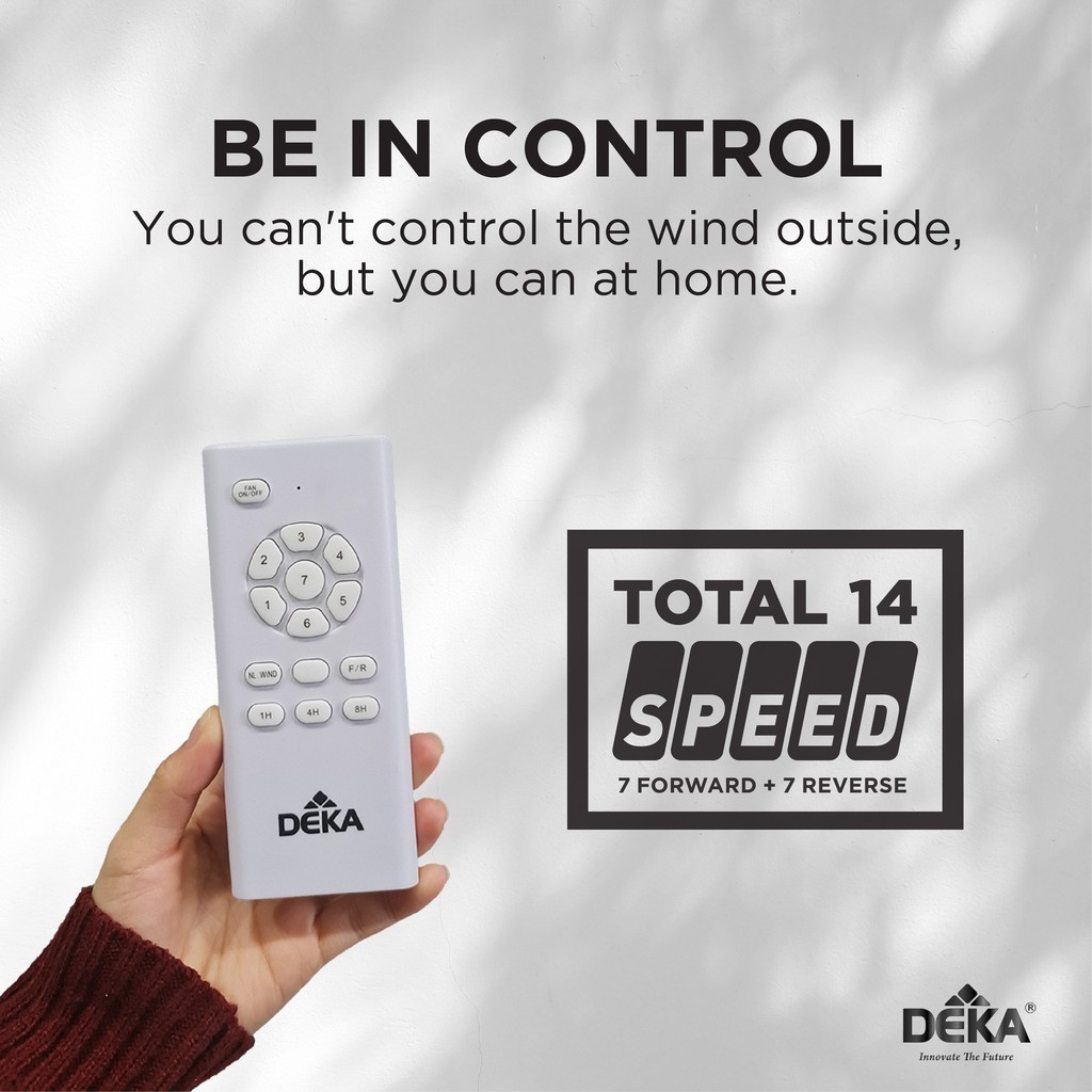 DEKA DC33PRO DDC31L DS11 56" 5 Blades 38W DC Motor 7 Speed SIRIM Remote ...