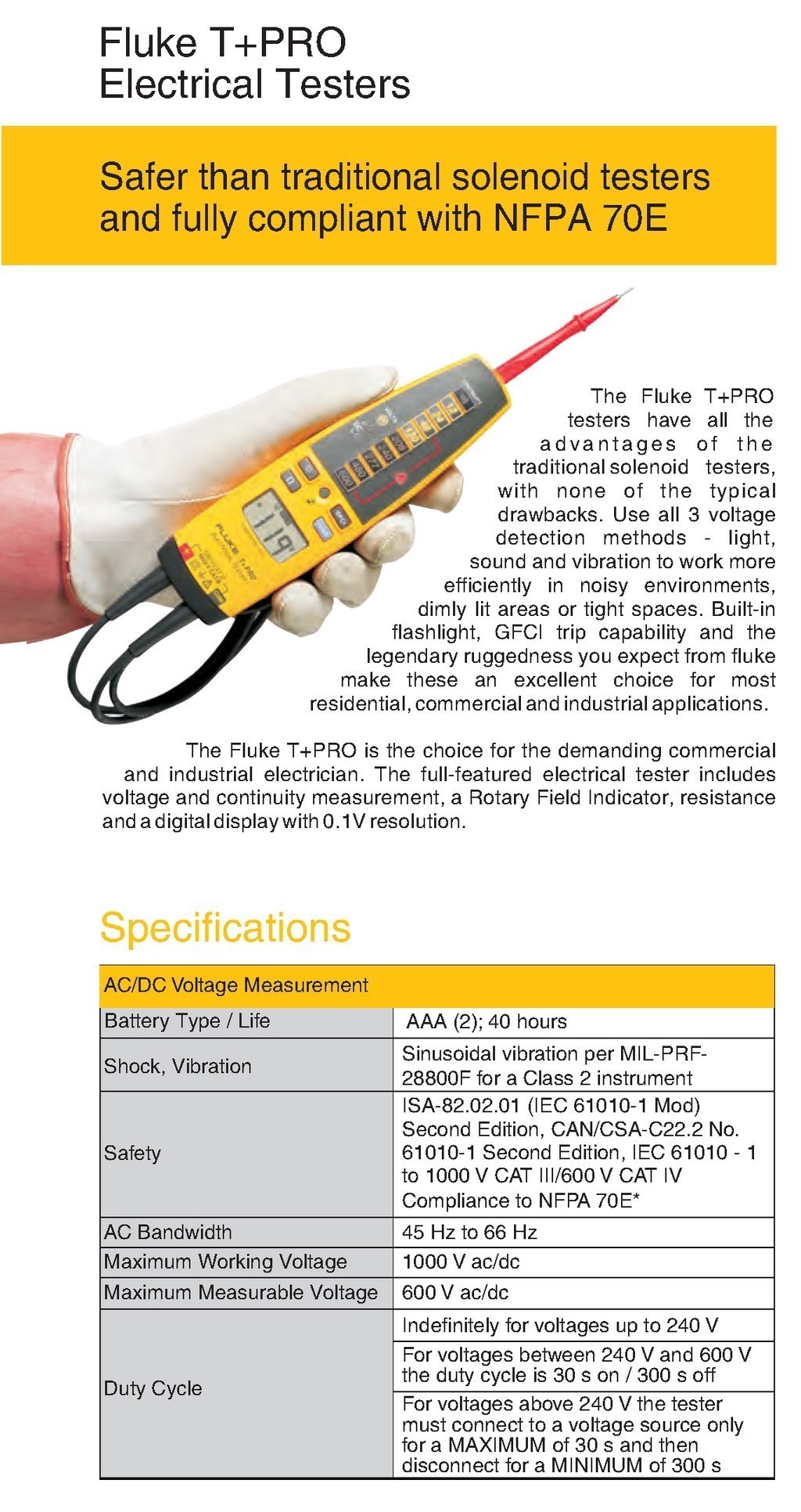 (1pc) Fluke T+Pro Electrical Tester ( 362005015 ) | Shopee Malaysia