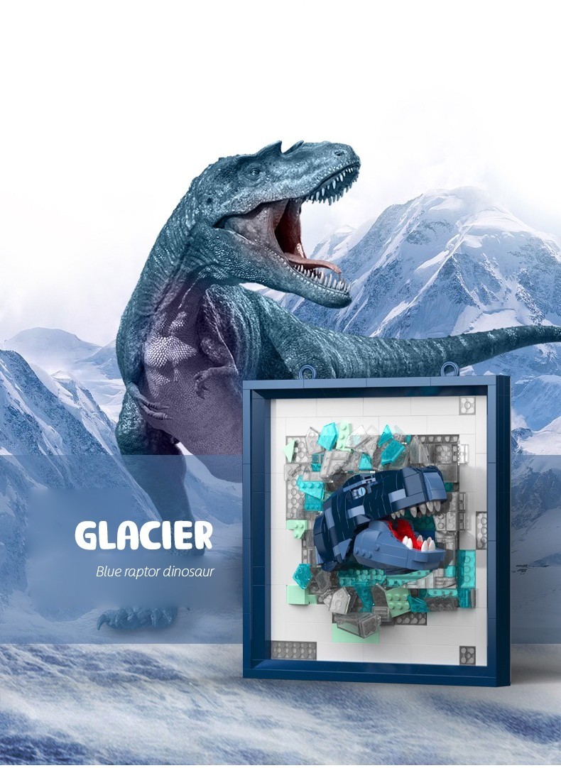 Jaki Block DIY Block 3D Painting Glacier Primal Dinosaur Adventures Art ...