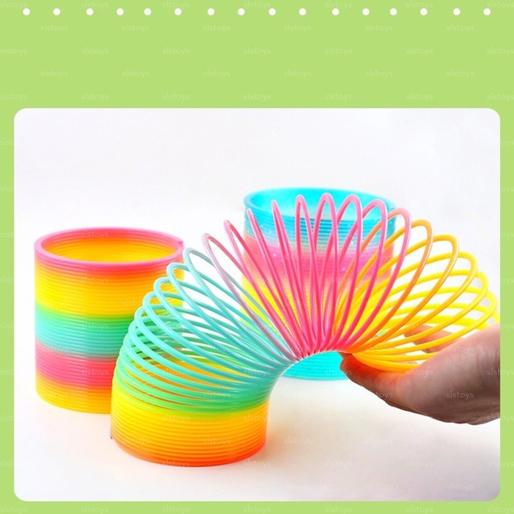 Educational Rainbow Circle Slinky Slime Creativity Flexibility Ring ...