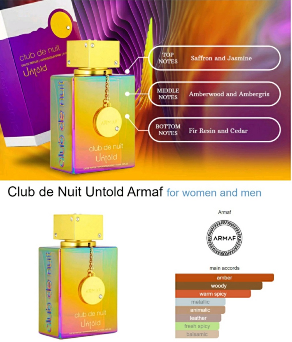 Club de Nuit Untold 🌟 Armaf for women and men UNTOLD EDP (U) EDP 105ML ...