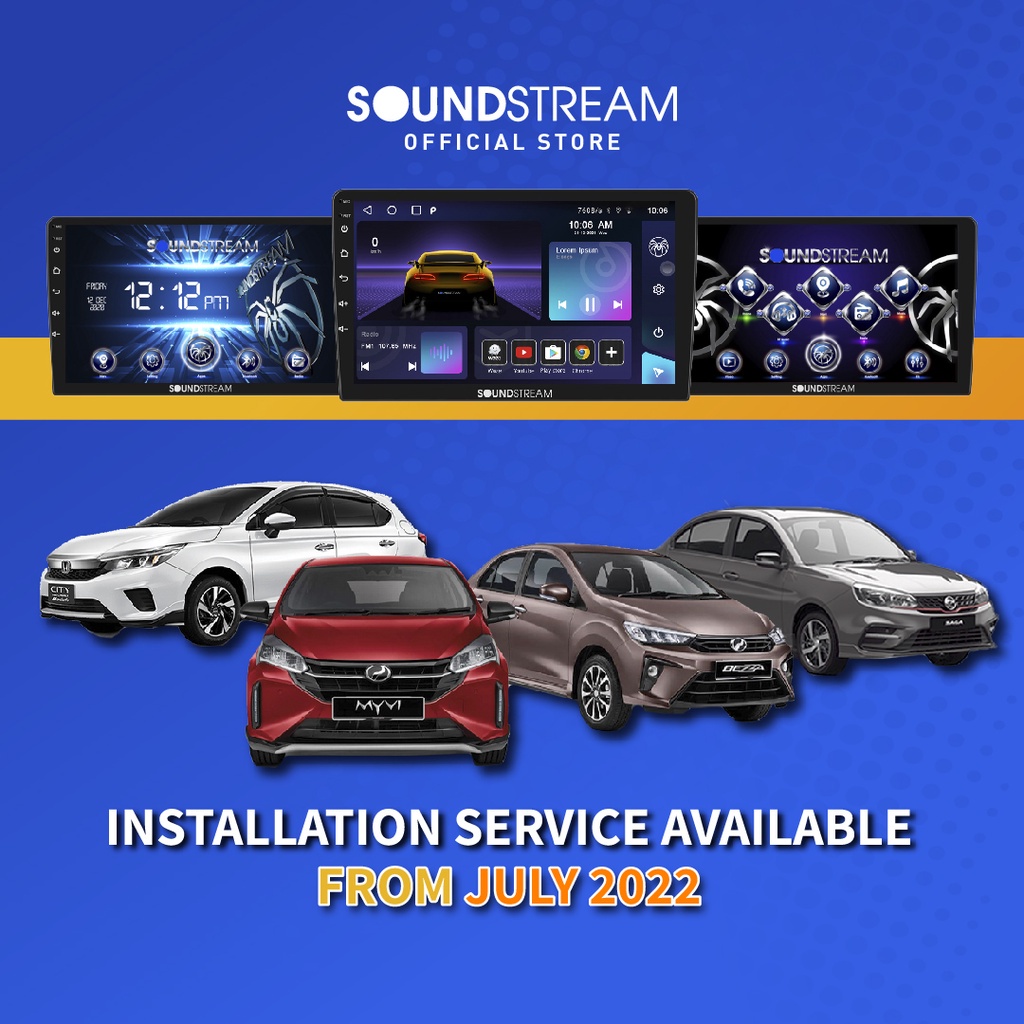 SOUNDSTREAM T3L Car Android Player (9"/10"/2 + 32GB) | Shopee Malaysia