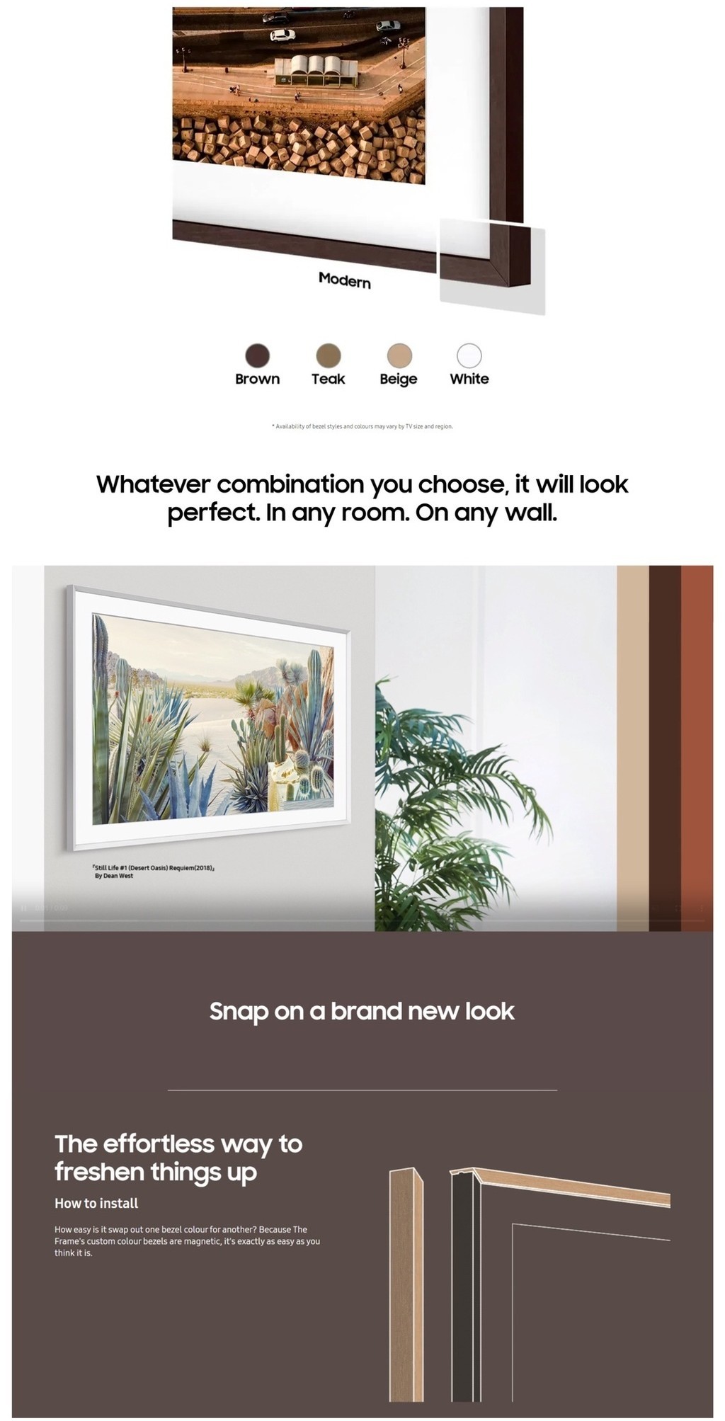 Samsung Customizable White Frame 43" / Easy magnetic attachment ...