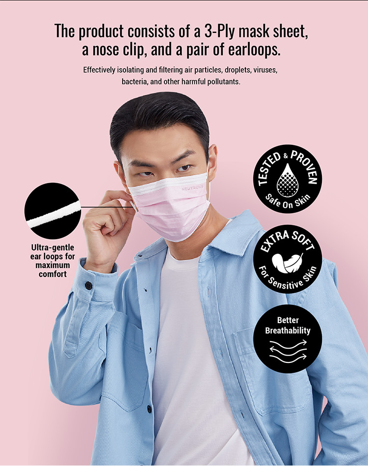 Neutrovis 3-Ply Airy Secure Premium Medical Face Mask 50s - Blue Aurora ...