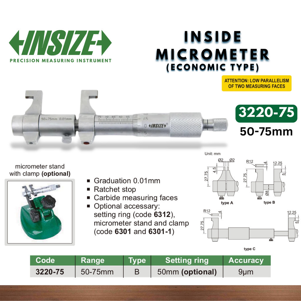 INSIZE Inside Micrometer Internal Diameter Measuring Internal Measuring ...