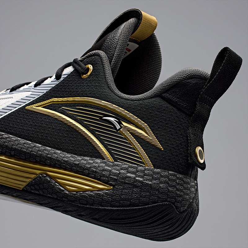 ANTA Men Flash Battle 5 Basketball Shoes 812341113-1 White/Black/Golden ...