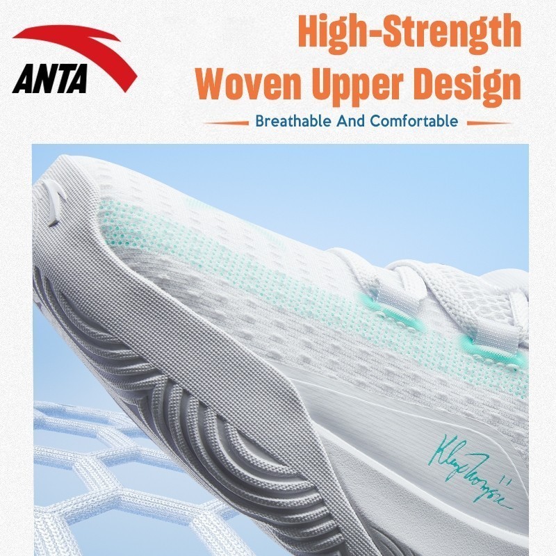 ANTA KT Team Fly Basketball Shoes - White/Green/Lemon Yellow 1124B1606 ...
