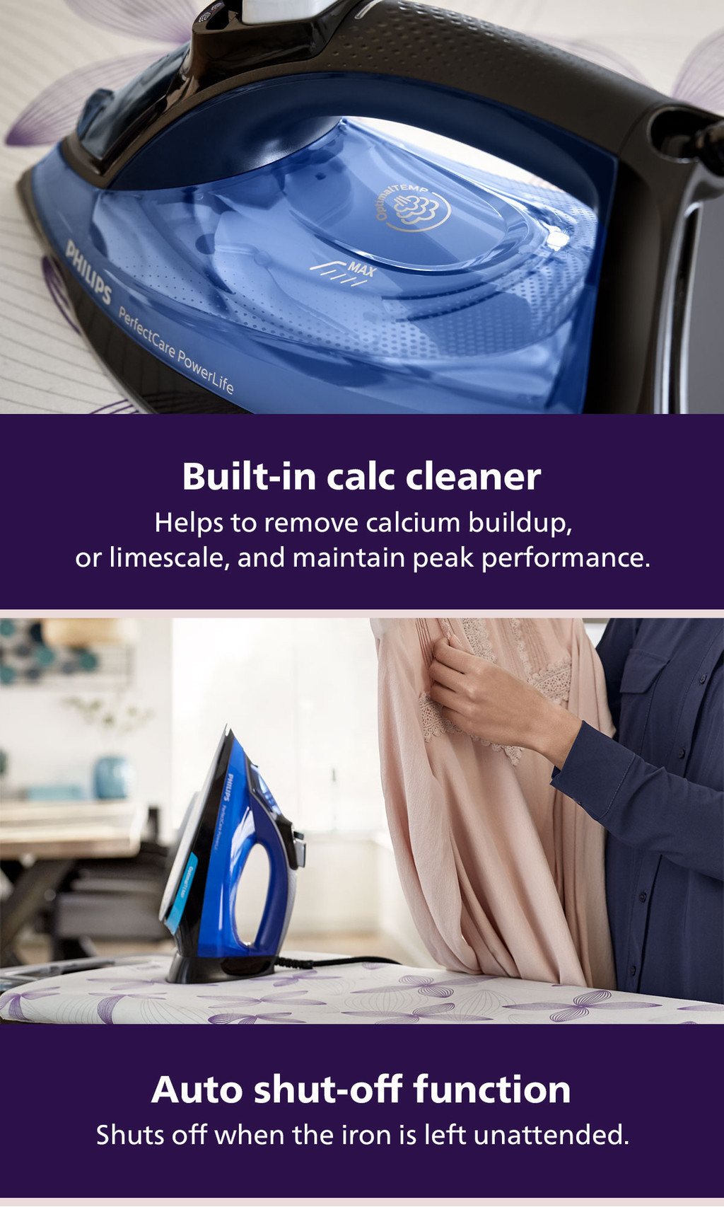 Philips Perfect Care Steam Iron GC3920/GC3920/26 | Shopee Malaysia