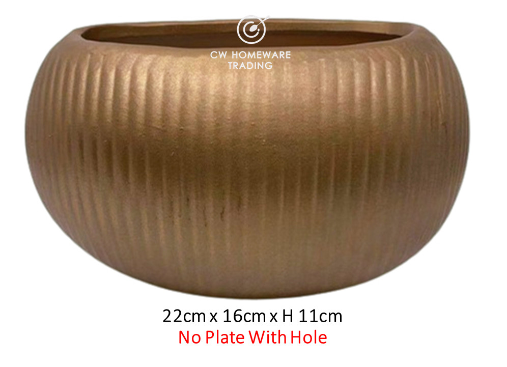 (Mattle&Silver Crack)Ceramic Oval Pot | Pasu Seramik | Ceramic Vase ...