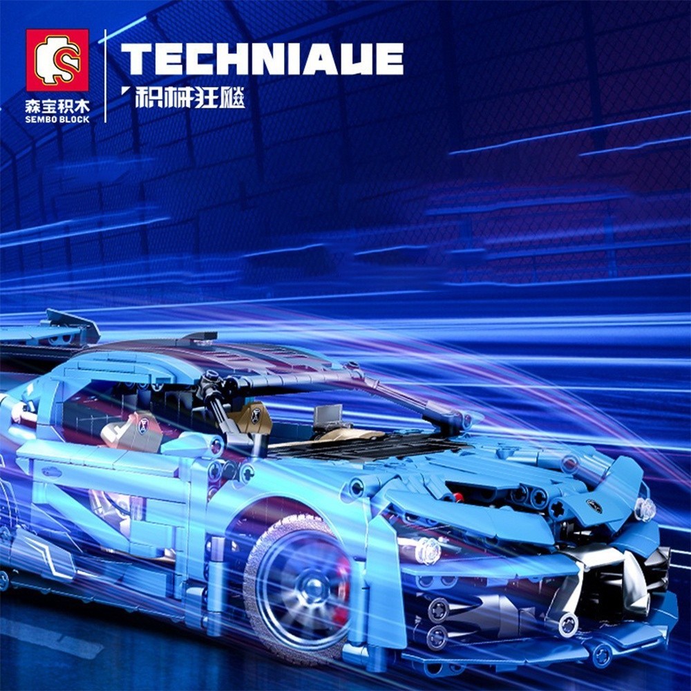 Sembo Block 701963 Techniaue Sports Car Series Racing Circuit Transport ...
