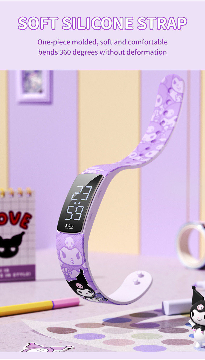 【New item Discount】ZGO x Sanrio jam tangan budak perempuan Kuromi ...