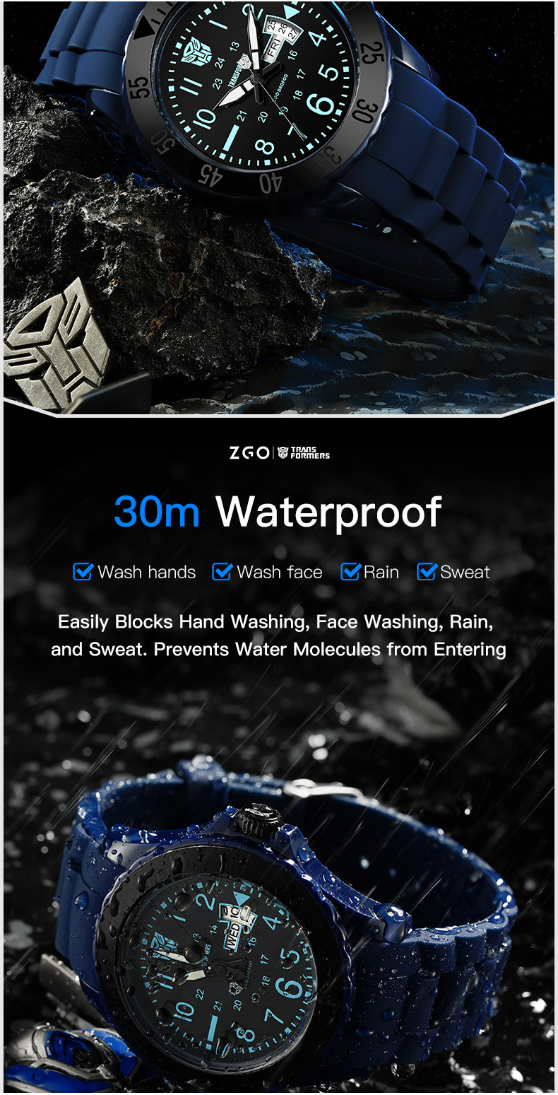ZGO x Transformers jam tangan Optimus Prime Autobot Sports Waterproof ...